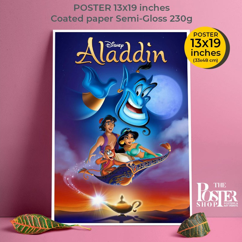 Aladdin Poster โปสเตอร์อะลาดิน ภาพขนาด 33X48 cm (ไม่มีกรอบรูป) | Shopee ...