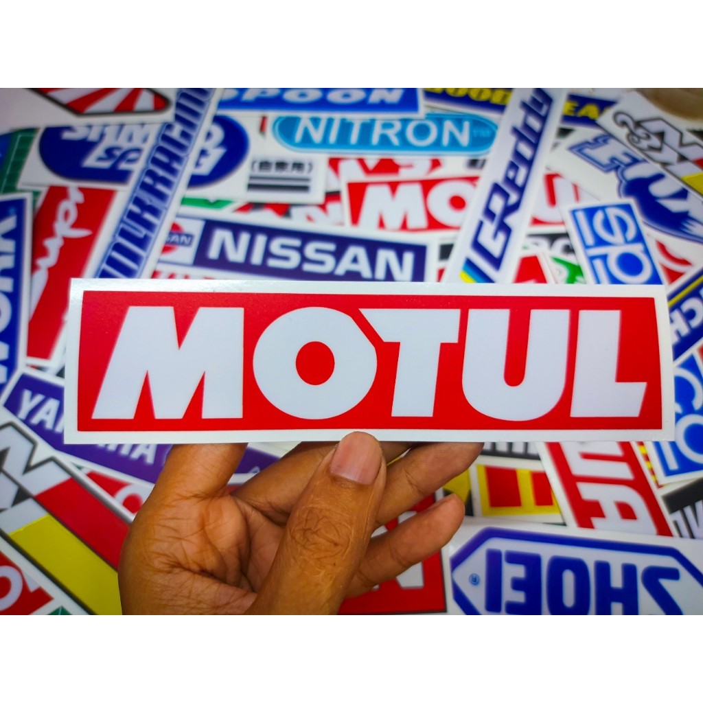 สติ๊กเกอร์ติดรถ MOTUL เคลือบกันรอย กันน้ำ เกรด 2 ปี ขนาด 16.5x4 ...