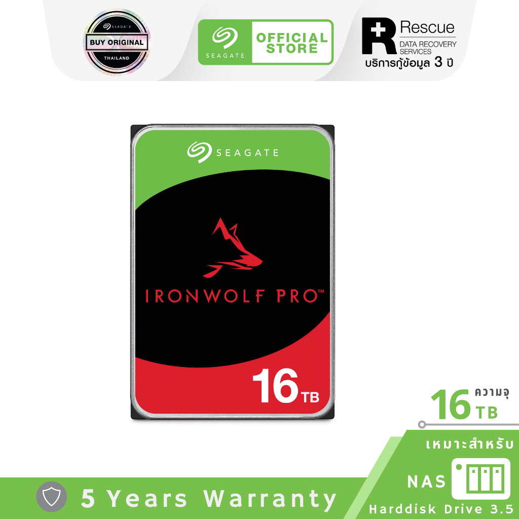 Seagate 16TB IronWolf Pro Nas SATA 256MB 7200RPM (ST16000NT001_5Y ...