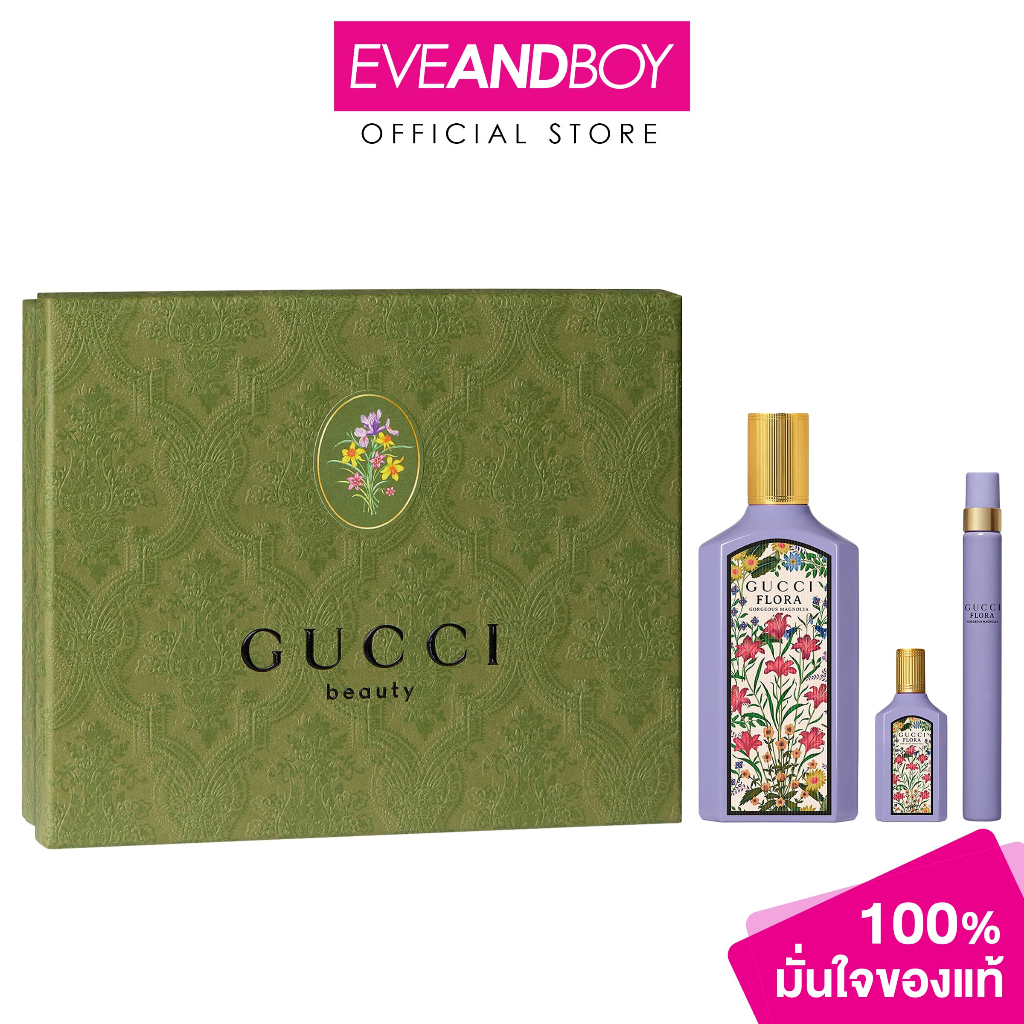 GUCCI Flora Gorgeous Magnolia SPR24 EDP 100ml + Pen Spray 10ml + Mini ...