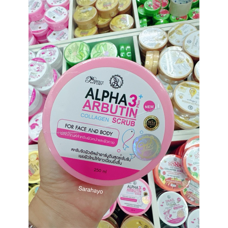 Perfect Skin Lady Alpha Arubutin 3 Plus+ Collagen Scrub 250ml. | Shopee ...