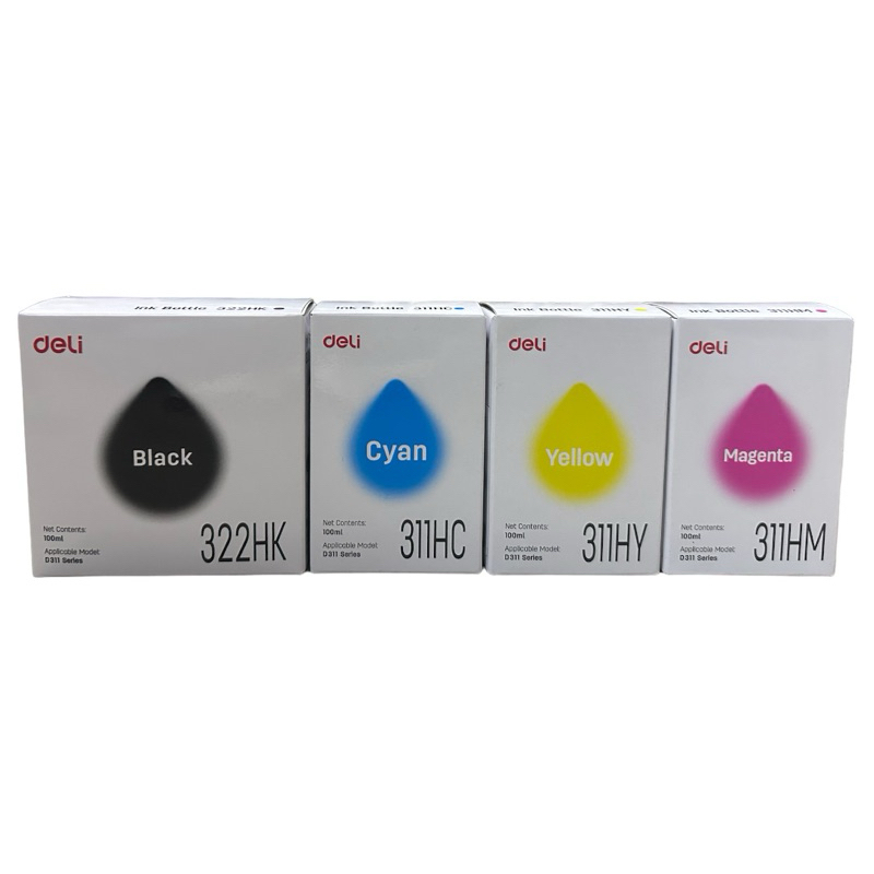 หมึกเติมแท้ Deli D311 series หมึกเติม DELI INKJET D311NW ขนาด 100ML ...