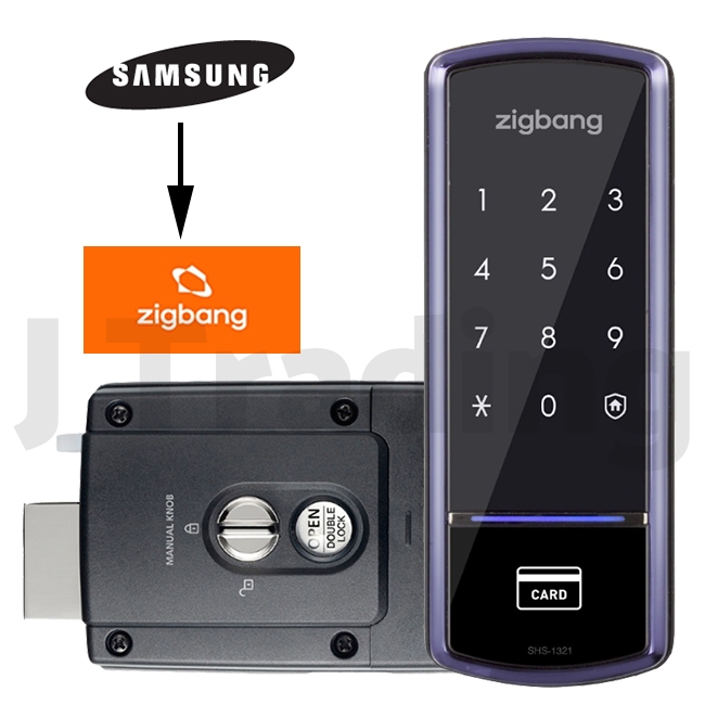 [Samsung-Zigbang] SHS-1321 Digital Door Lock กลอนประตูดิจิตอล | Shopee Thailand