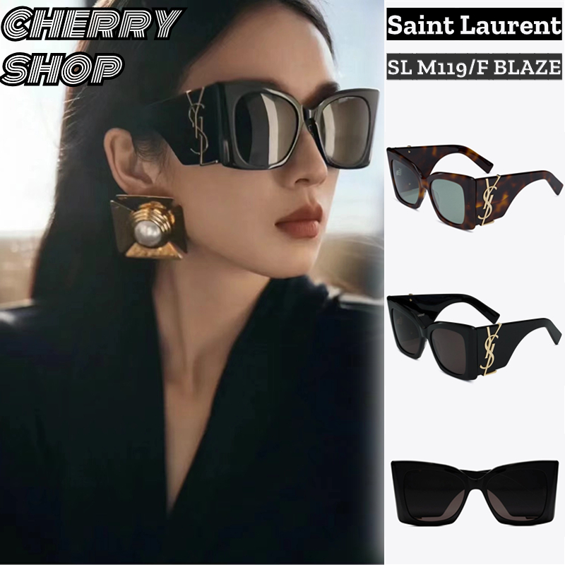 🍒Yves Saint Laurent SL M119/F BLAZE Sunglasses🍒YSL Women's แว่นกันแดด ...