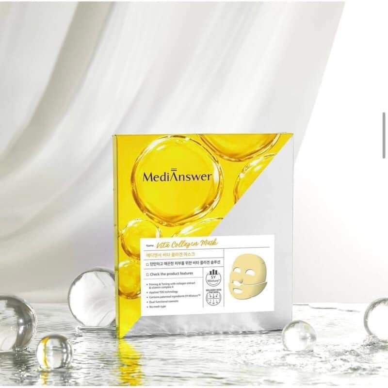 MediAnswer Vita Collagen Mask 5 แผ่น/กล่อง | Shopee Thailand