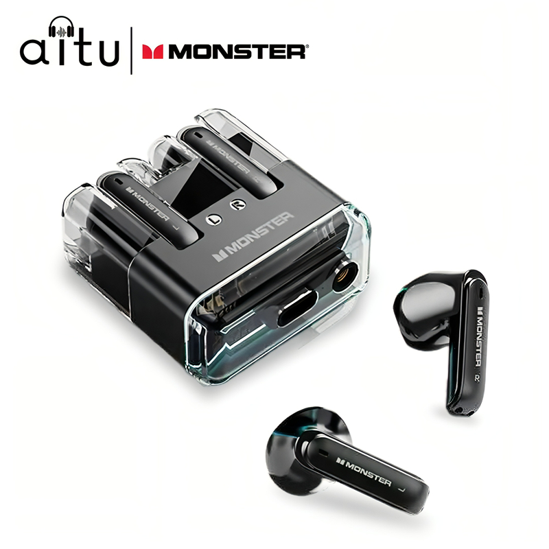 Monster XKT12 หูฟังบลูทูธไร้สาย แบบอินเอียร์ แสงLed เอชดีโทร เวลาแฝงต่ำ ...