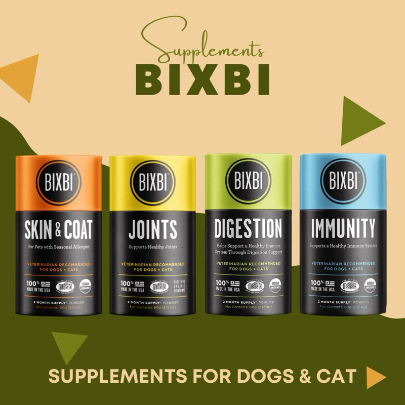 อาหารเสริมสุนัขและแมว Bixbi - Organic Superfood Supplements (60g ...