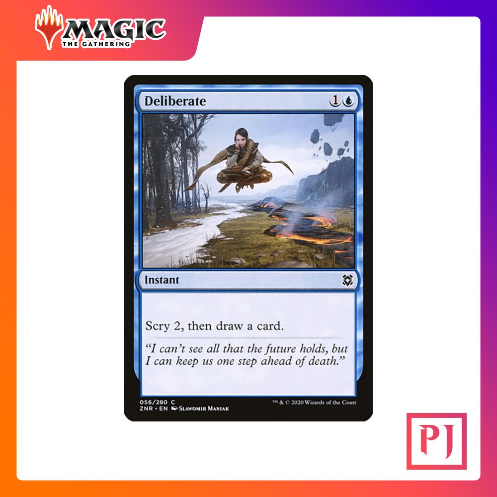 [MTG] Deliberate [ZNR] [BLUE] [COMMON] [NORMAL] [ENG] (การ์ดเมจิค / Magic the Gathering ...