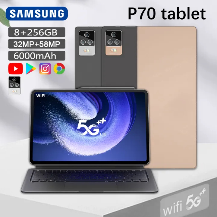 2024ใหม่ samsung P70 Tab Andorid 12.0 11.8นิ้ว 5G tablet android 16GB ...