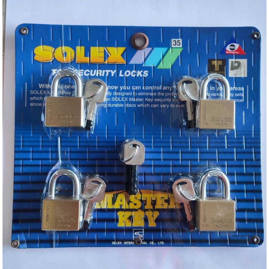 Solex ชุดแม่กุญแจ Master Key ระบบลูกปืน 5 ตัวชุด ขนาด 35-50mm ของแท้ ...