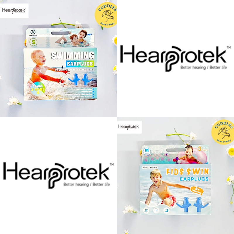 (Hearprotek) Swimming Earplugs With Storage Case For Kids, 3 Pairs ที่ ... (Hearprotek) Swimming Earplugs With Storage Case For Kids, 3 Pairs ที่ ...