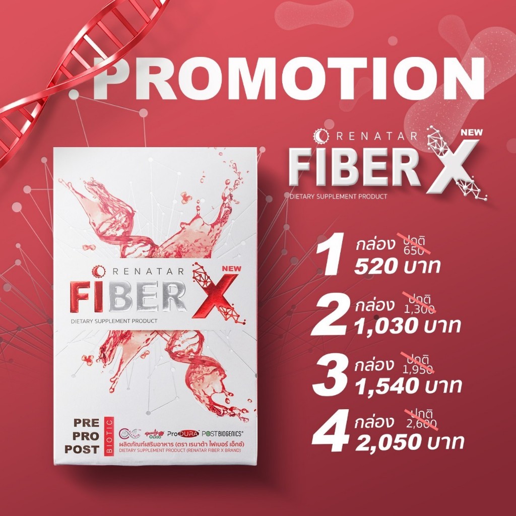 FiberX เรนาต้าไฟเบอร์เอ็กซ์ ดีท๊อกซ์ระดับเซลล์ Pre-Pro-Post Biotic ไฟเบอร์ Fiber Renatar ...