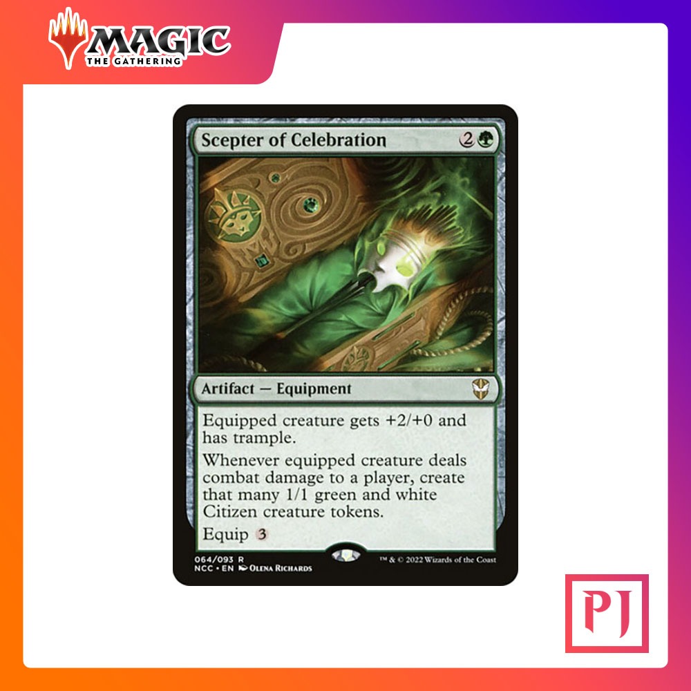[MTG] Scepter of Celebration [NCC] [GREEN] [RARE] [NORMAL] [ENG] (การ์ด ...