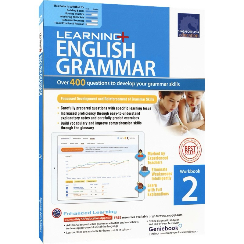 Learning English Grammar Workbook Grade 1-6 , Aged:7-12 | Shopee Thailand