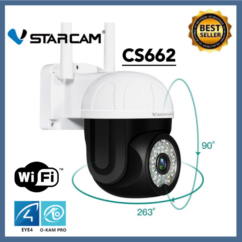 VSTARCAM CS662 SUPER HD 1296P 3.0MegaPixel H.264+ WiFi iP Camera กล้องวงจรปิดกันน้ำ | Shopee ...