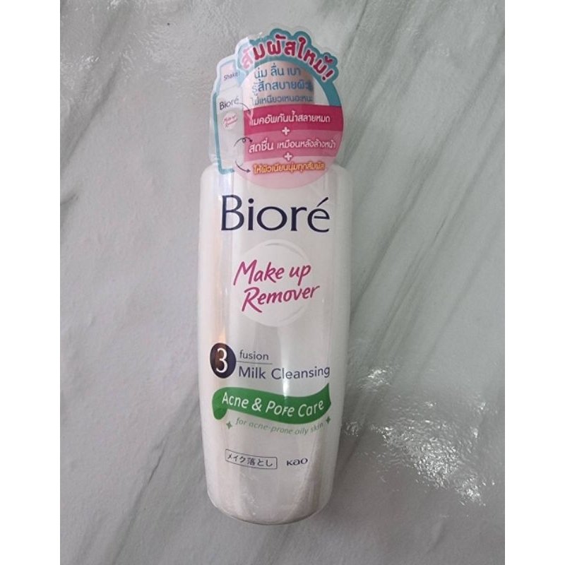 Biore Makeup Remover 3 Fusion Milk Cleansing Acne & Pore Care 300 mL ...