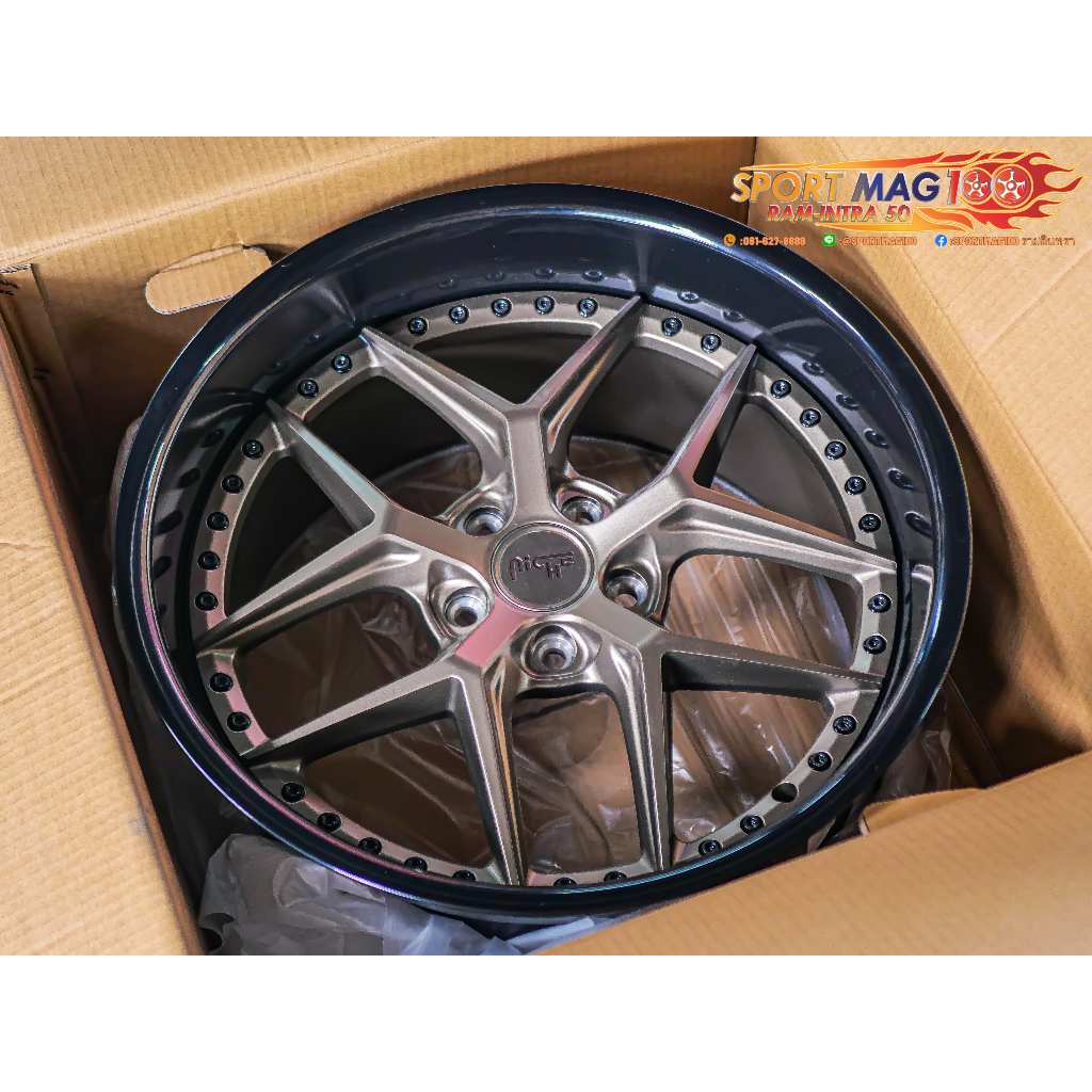 ล้อแม็กแท้ USA Niche VICE 5รู114 ดำด้าน,ทองแดงขอบดำ ET35-40 F9 R10.5-20 ...