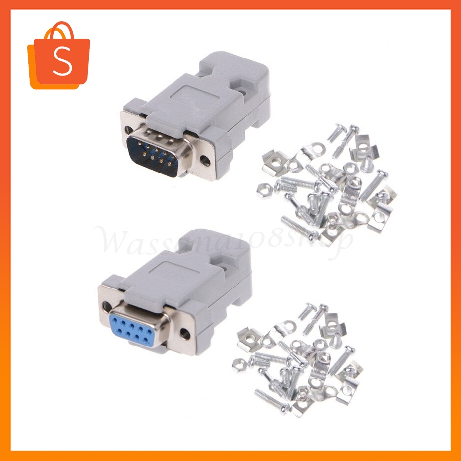 ชุดหัวประกอบ DB-9 DB9 RS232 Male Female Connector with socket D-Sub 9 ...