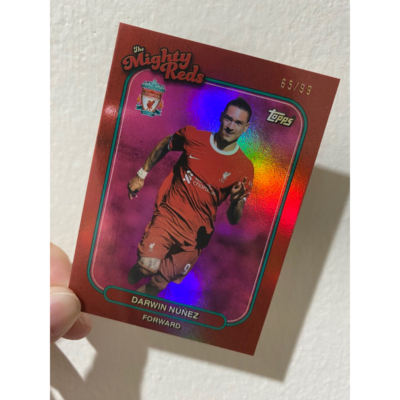 การ์ดนักฟุตบอลใบรัน Topps Liverpool Team Set 2023-2024 | Gold Drip ...