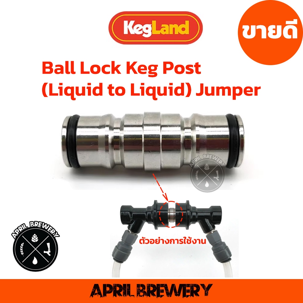 Double Ended Ball Lock Keg Post (Liquid to Liquid) Jumper ใช้ย้ายเบียร์ ...