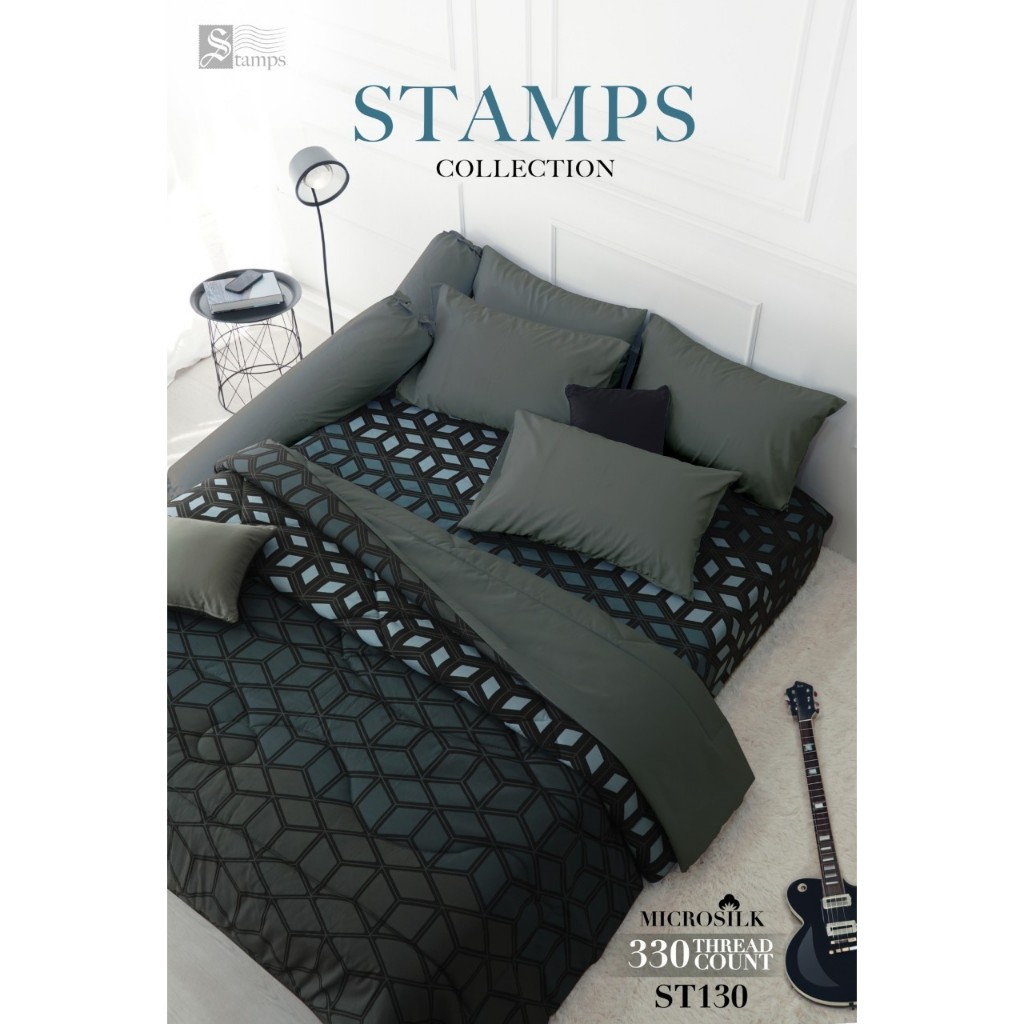 ชุดผ้าปู และ ผ้านวม เครื่องนอนแสตมปส์ Stamps ST130 ( ลายใหม่ปี 2024) | Shopee Thailand