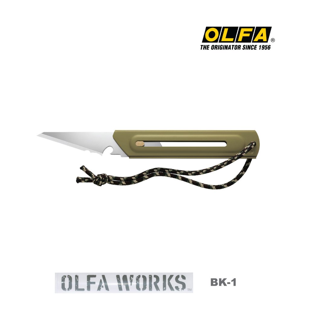 OLFA WORKS มีดคัตเตอร์ดีไซน์ Bushcraft Knife OW-BK1-OD 20 มม.สำหรับงานฝีมือ/กลางแจ้ง | Shopee ...