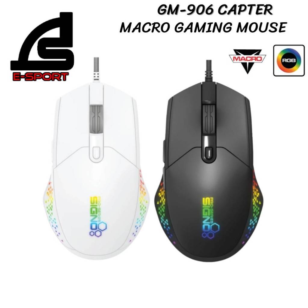 SIGNO MACRO GAMING MOUSE GM-906 รุ่น CAPTER | Shopee Thailand