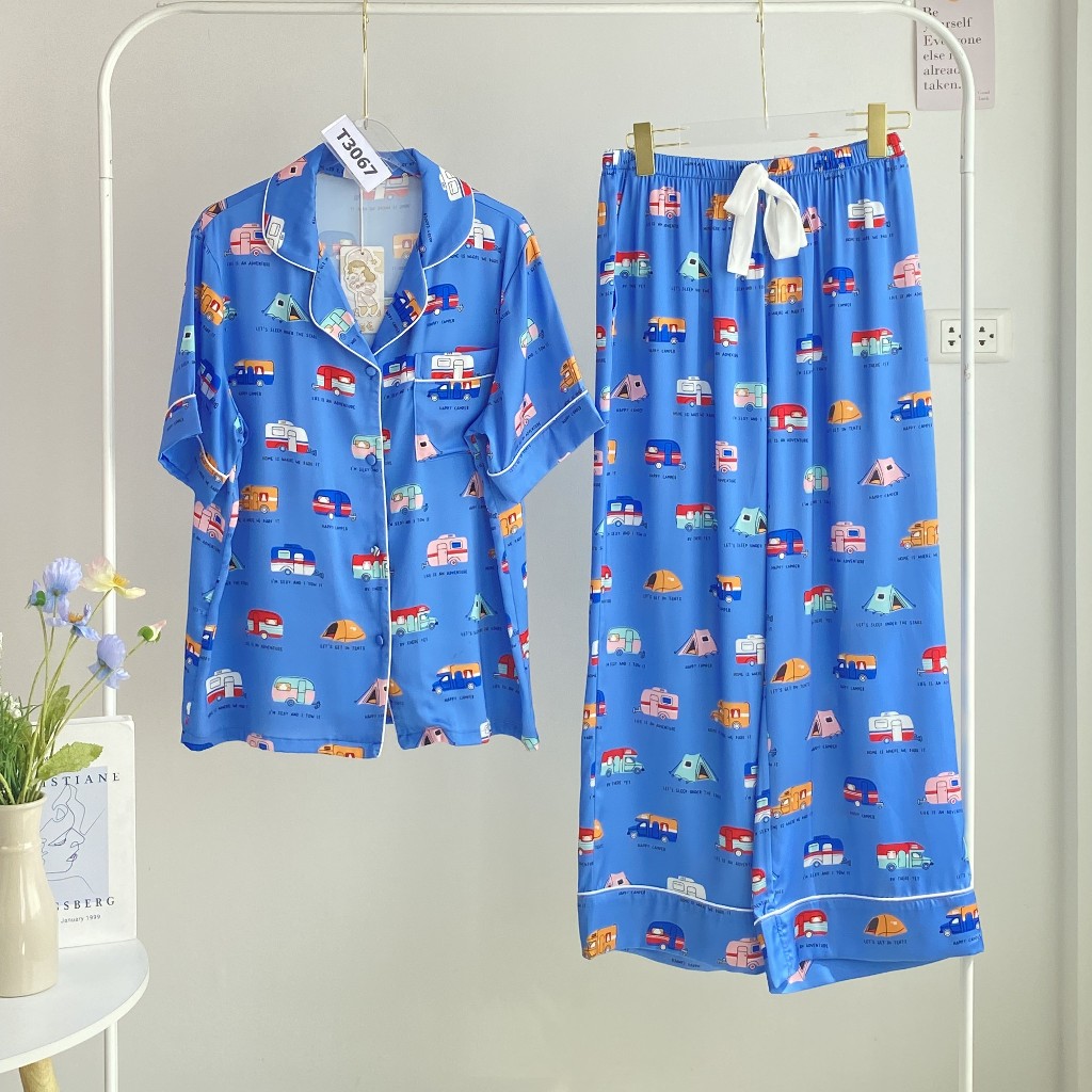 ชุดนอน Muslin Pet [ โค้ด MUSMAR100 ลด 100 ฿] ชุดนอนSilk Satin( รุ่น ...