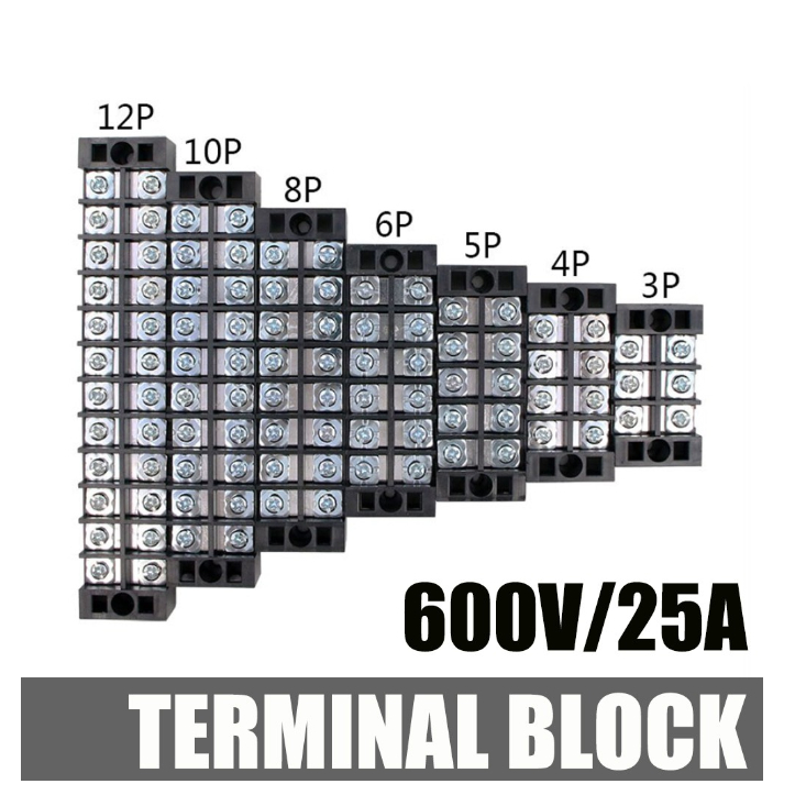 เทอร์มินอล บล๊อก Terminal Block 25A 600V มีให้เลือกหลายขนาด 6P (ส่งด่วน ...