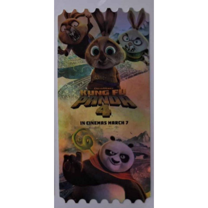 ตั๋ววิบวับ ตั๋วสะสม Kung Fu Panda 4 กังฟูแพนด้า 4 Collectible Ticket ...