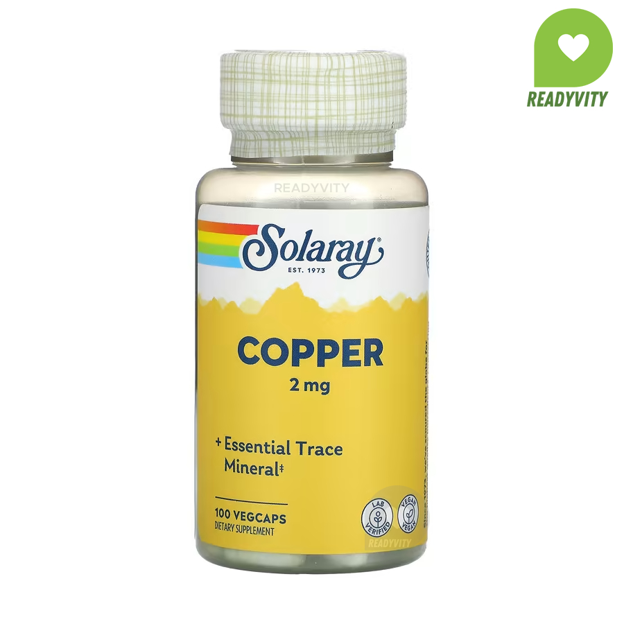Solaray, Copper, 2 mg, 100 VegCaps | Shopee Thailand