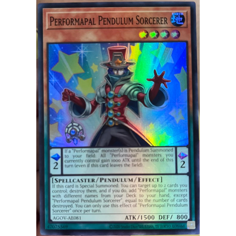 Yugioh Asia-Eng [AGOV-AE081] Performapal Pendulum Sorcerer (Super Rare ...