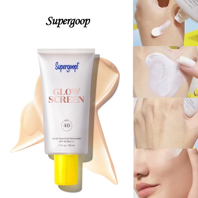Supergoop Transparent No-sense Sunscreen 2-in-1 Clear Sunscreen ครีมกันแดดSPF40 50mlป้องกันแสง ...