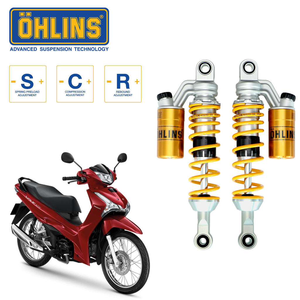 โช๊คหลังแต่ง Ohlins HO 343 For Honda Wave 125i 2023+ FuriiShop | Shopee ...