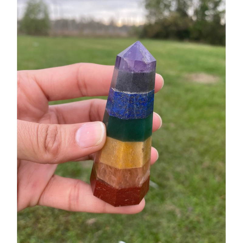 Seven Chakra Wand 7 Chakra Wand Healing Wand Spiritual Meditation Reiki ...