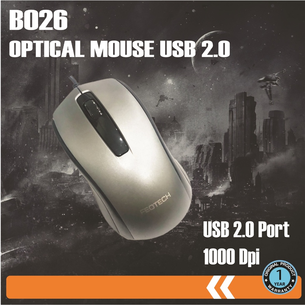 Optical Mouse USB2.0 แบบมีสาย : B026 | Shopee Thailand