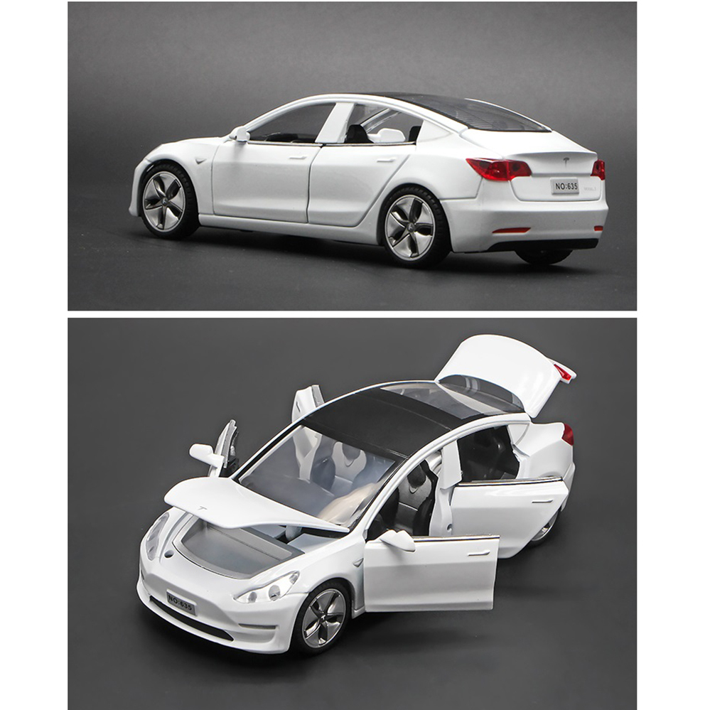 โมเดลรถ TESLA MODEL 3 Y Cyber Truck 1/32 รถของเล่นมีไฟมีเสียงประตูเปิด ...