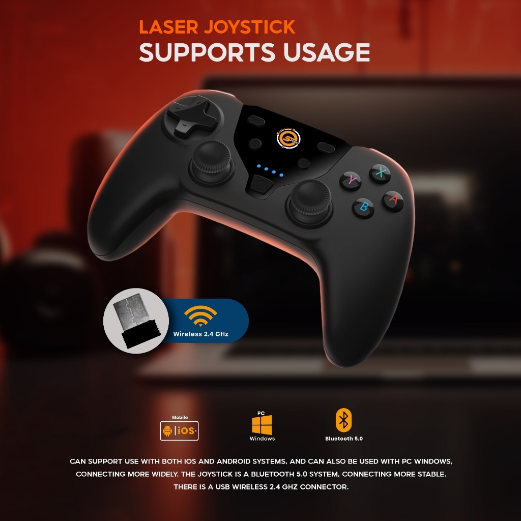 จอยเกมส์มิ่งไร้สาย Neolution E-Sport รุ่น Laser Wireless/Bluetooth 5.0 ...
