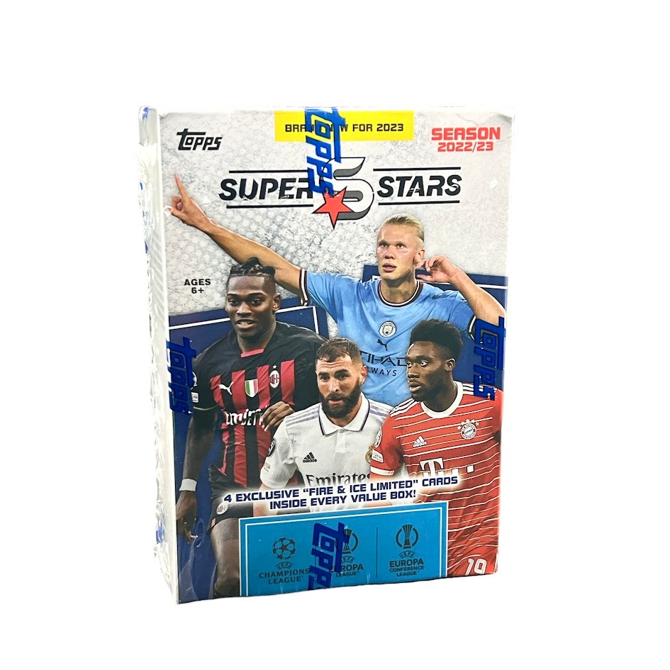 การ์ดฟุตบอล 2022-23 Topps Superstars UEFA Club Competition Blaster Box ...