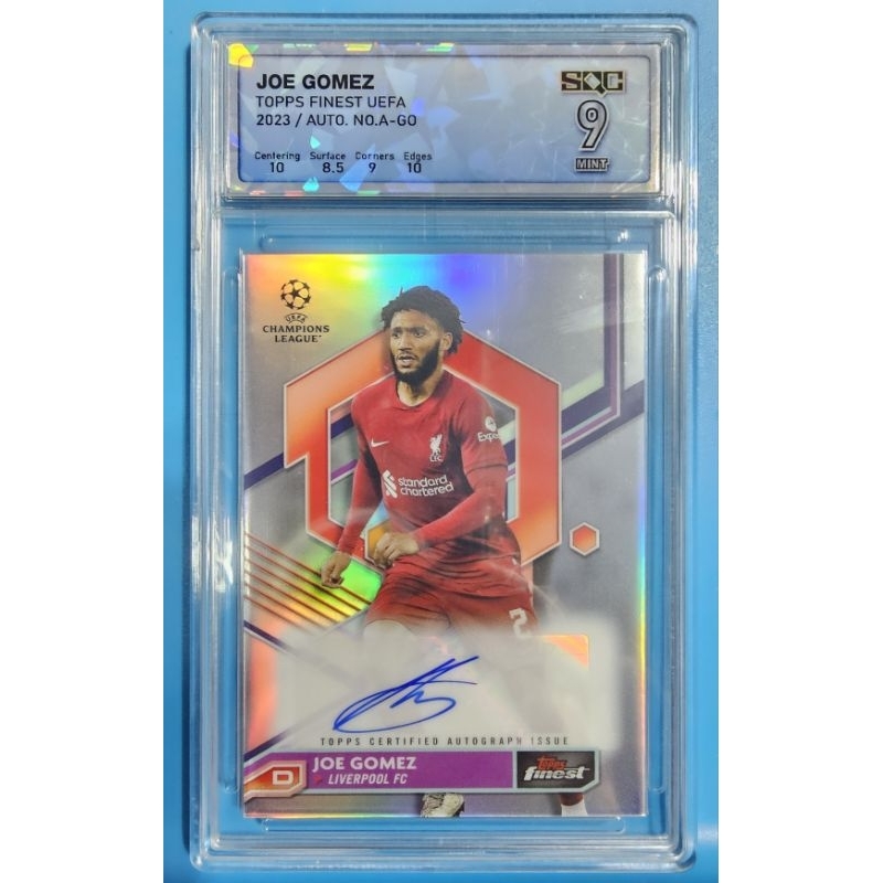 Topps:ท็อปส์-การ์ดลายเซ็นแท้ของ Joe Gomez (Liverpool) (SQC เกรด 9 ...