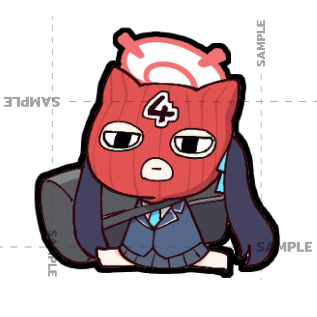 Blue Archive meme สติกเกอร์ 2 แผ่น สวมโม่ง Blue Archive Stickers Fan ...