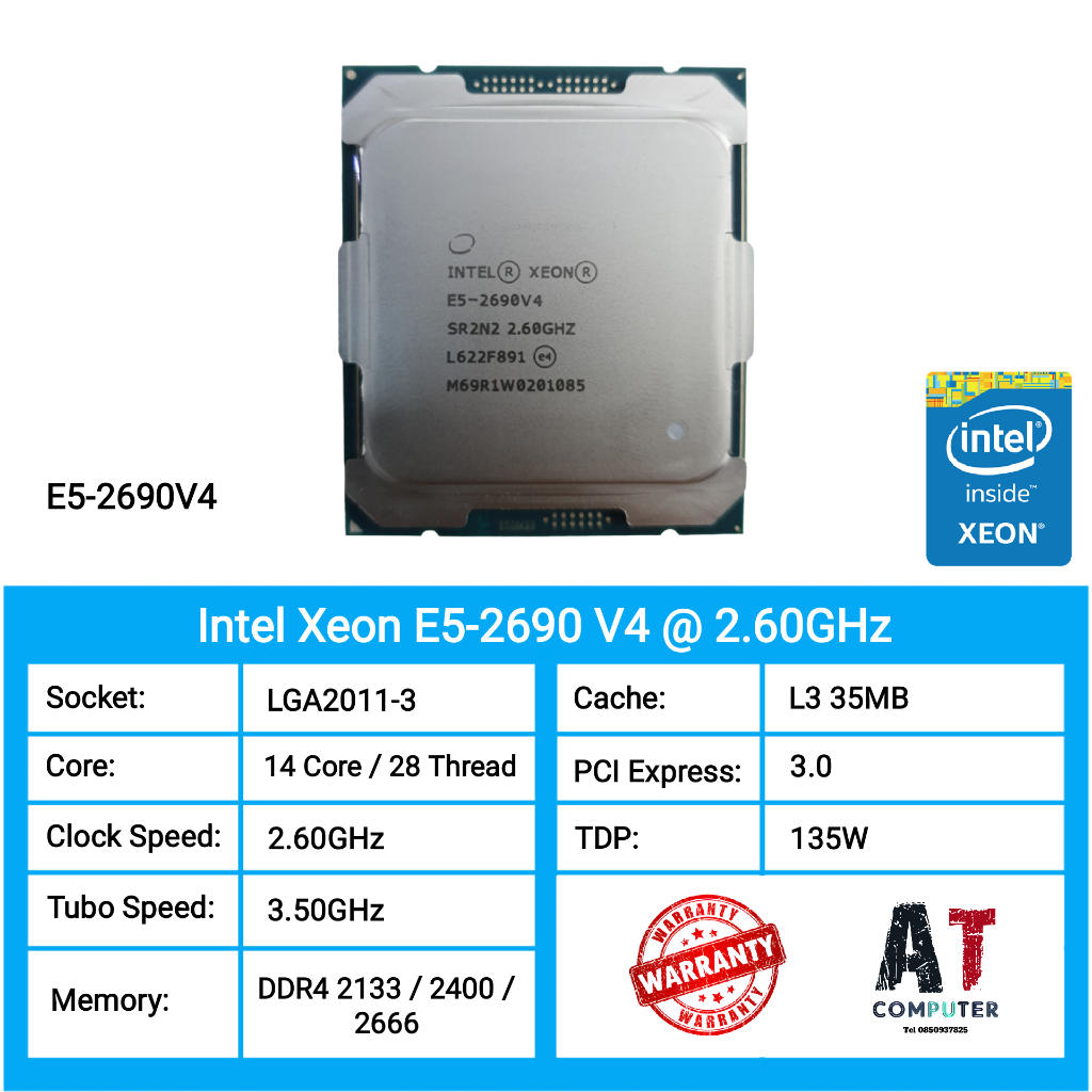 CPU Intel Xeon E5-2660 V4 /E5-2680 V4 /E5-2682 V4 /E5-2683 V4 /E5-2686 ...