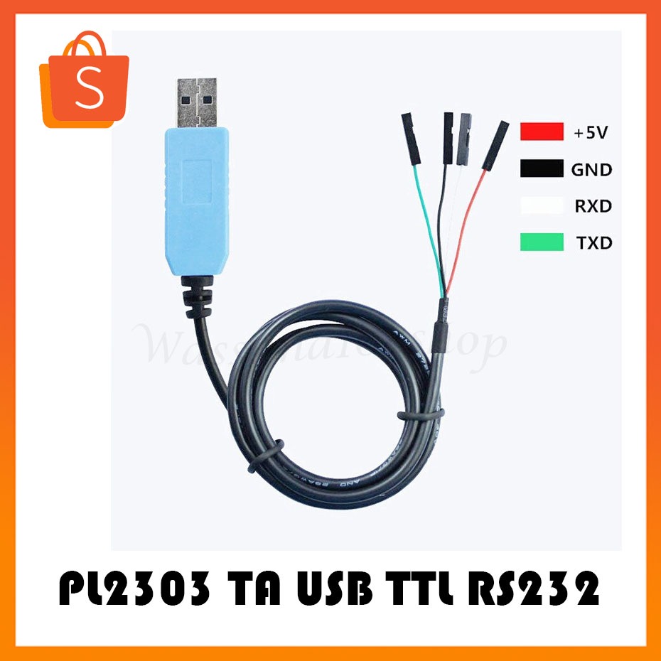 PL2303 TA USB TTL RS232 ตัวแปลงสายเคเบิล แบบอนุกรม PL2303TA สำหรับ Win ...