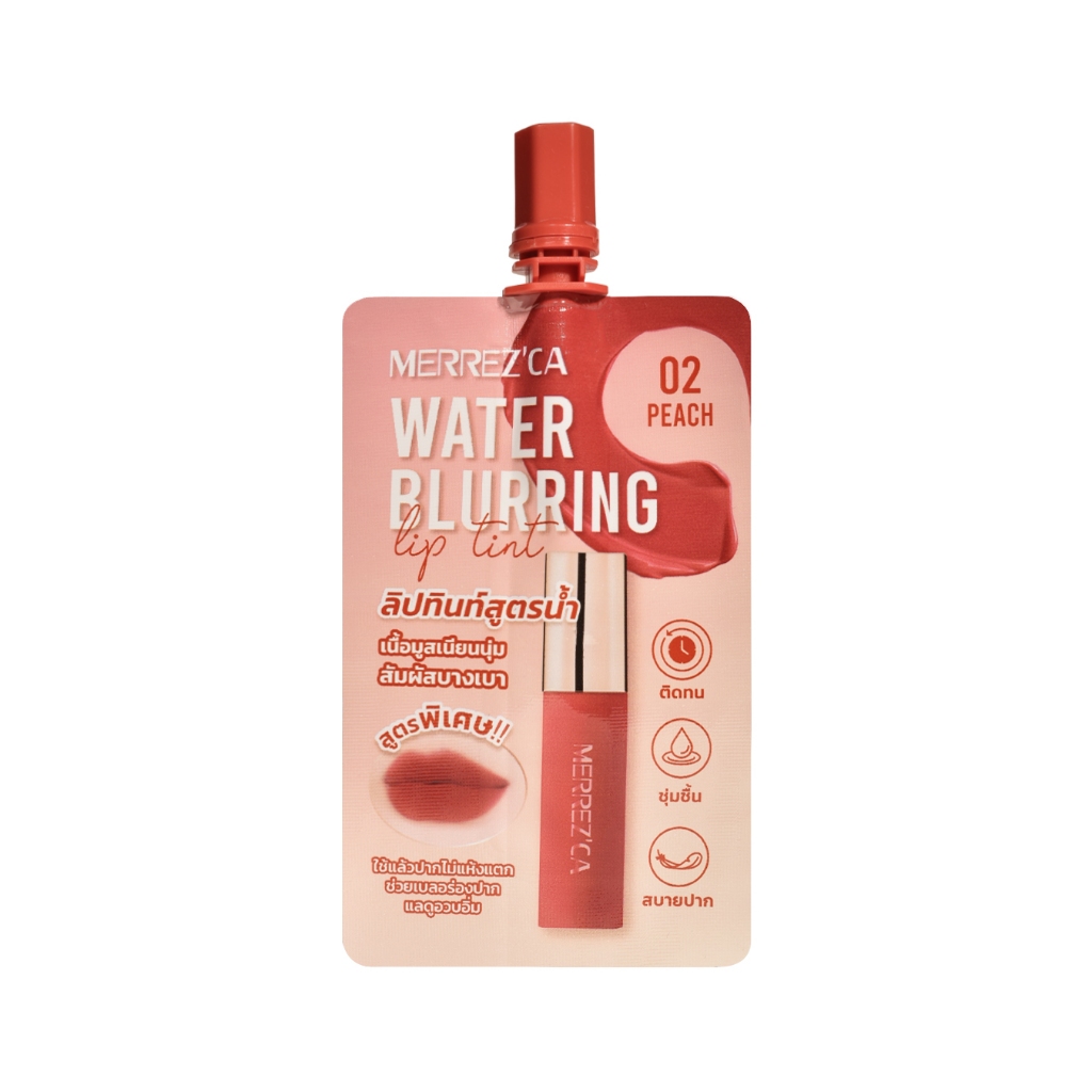 ลิปทินท์สูตรน้ำ Merrezca Water Blurring Lip Tint ( ซอง ) มีให้เลือก 3 ...