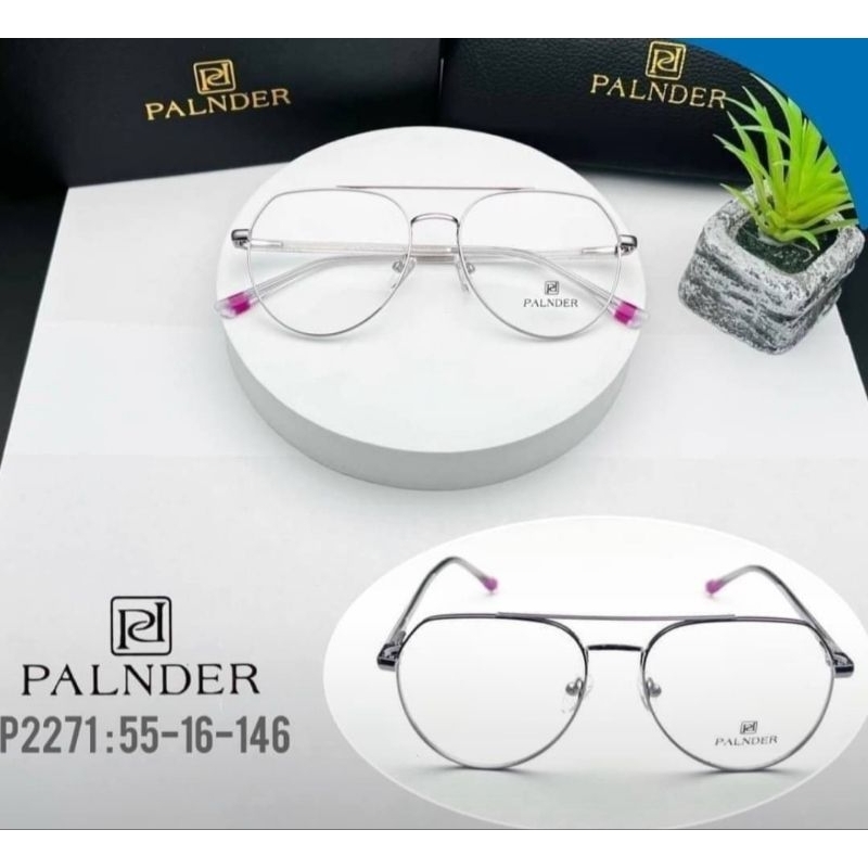 A2271 แว่นไทเทเนียมหน้ากว้าง 140mm ขนาด55-16-146 นักบิน พร้อมเลนส์บลู ...