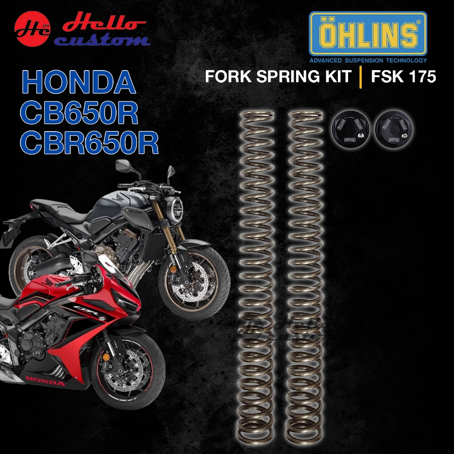 ชุดอัพเกรด โช้คหน้า OHLINS CB650R / CBR650R FSK175 Fork spring kit CB ...