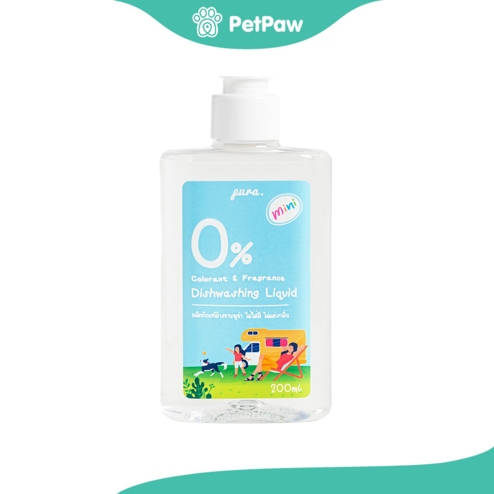 Pura Dishwashing Liquid for Pet พูร่าน้ำยาล้างจานสำหรับสัตว์เลี้ยง ขนาดพกพา 200 ML | Shopee Thailand