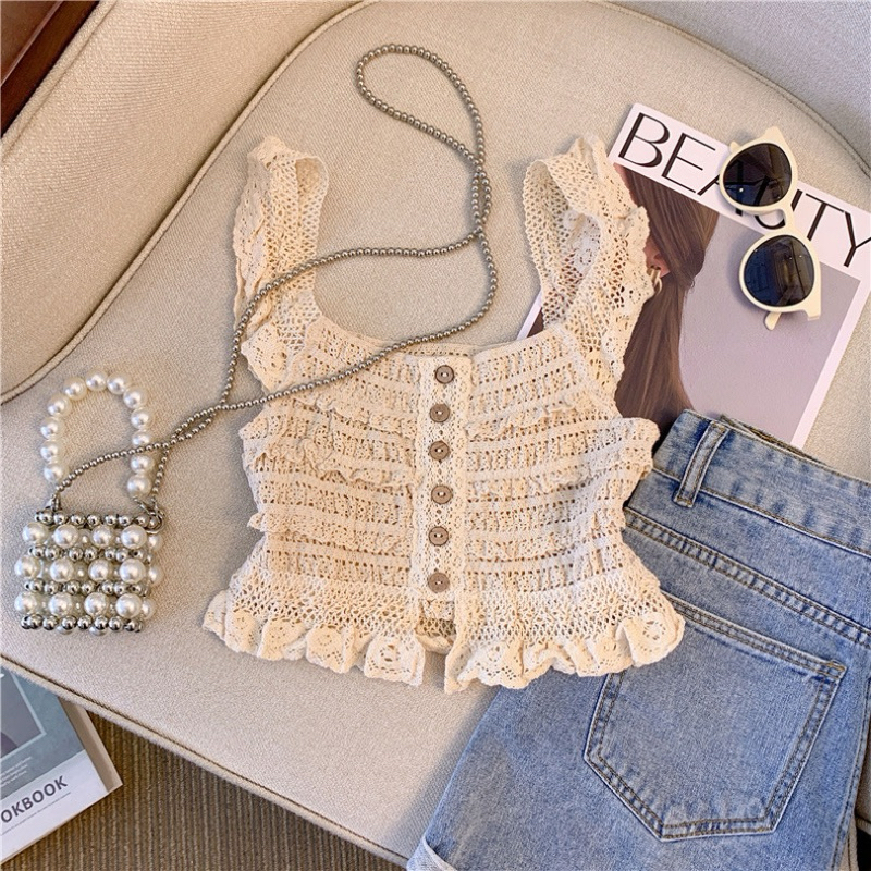 NEW KNIT BEACH CROP TOP bohemain | Shopee Thailand