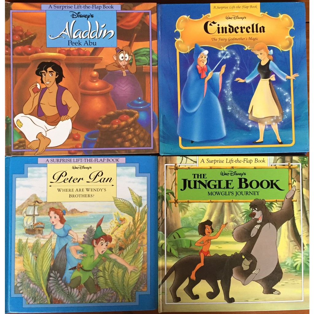 THE JUNGLE BOOK - PETER PAN - CINDERELLA - ALADDIN หนังสือสำหรับเด็กของ ...