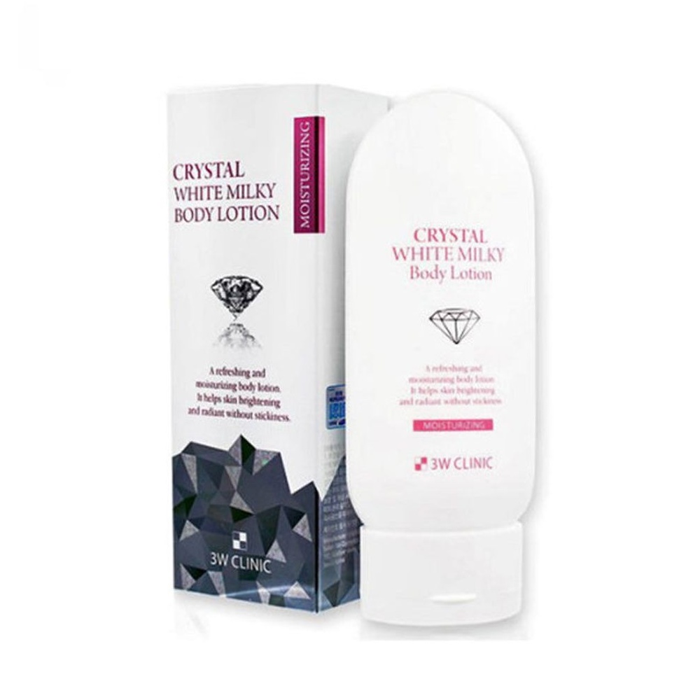 คริสตัล ไวท์ มิลค์กี้ บอดี้ โลชั่น 3W Clinic Crystal White Milky Body Lotion 150 g. | Shopee ...